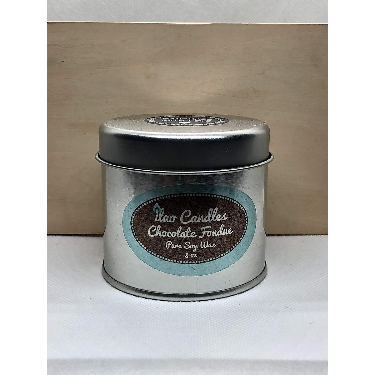 Chocolate Fondue 8 oz Tin Jar Pure Soy Wax Candle Hand Poured in the USA