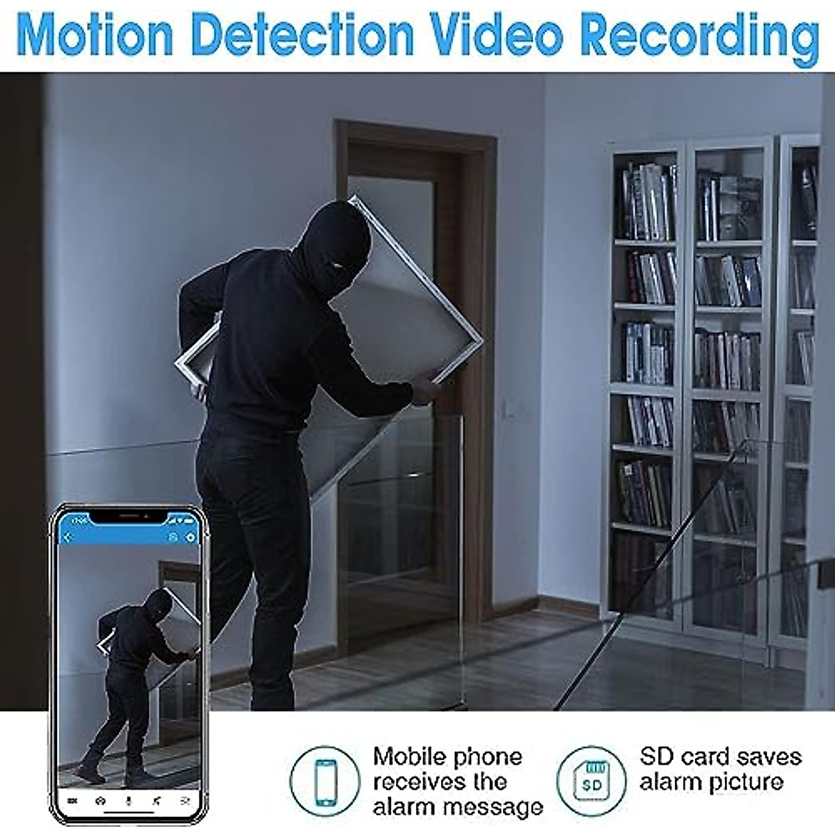 Aneekiti Mini Spy Camera Wireless WiFi Hidden Camera 1080P Full Hidden Cameras with Night Vision and Motion Detection Security Nanny Camera for Outdoor Home Office1 black