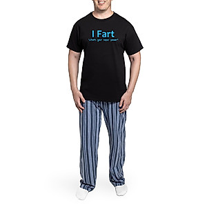 CafePress I Fart What's Your Super Power? Men's Dark Pajam Novelty Men's Pajama Set, Comfortable PJ Sleepwear