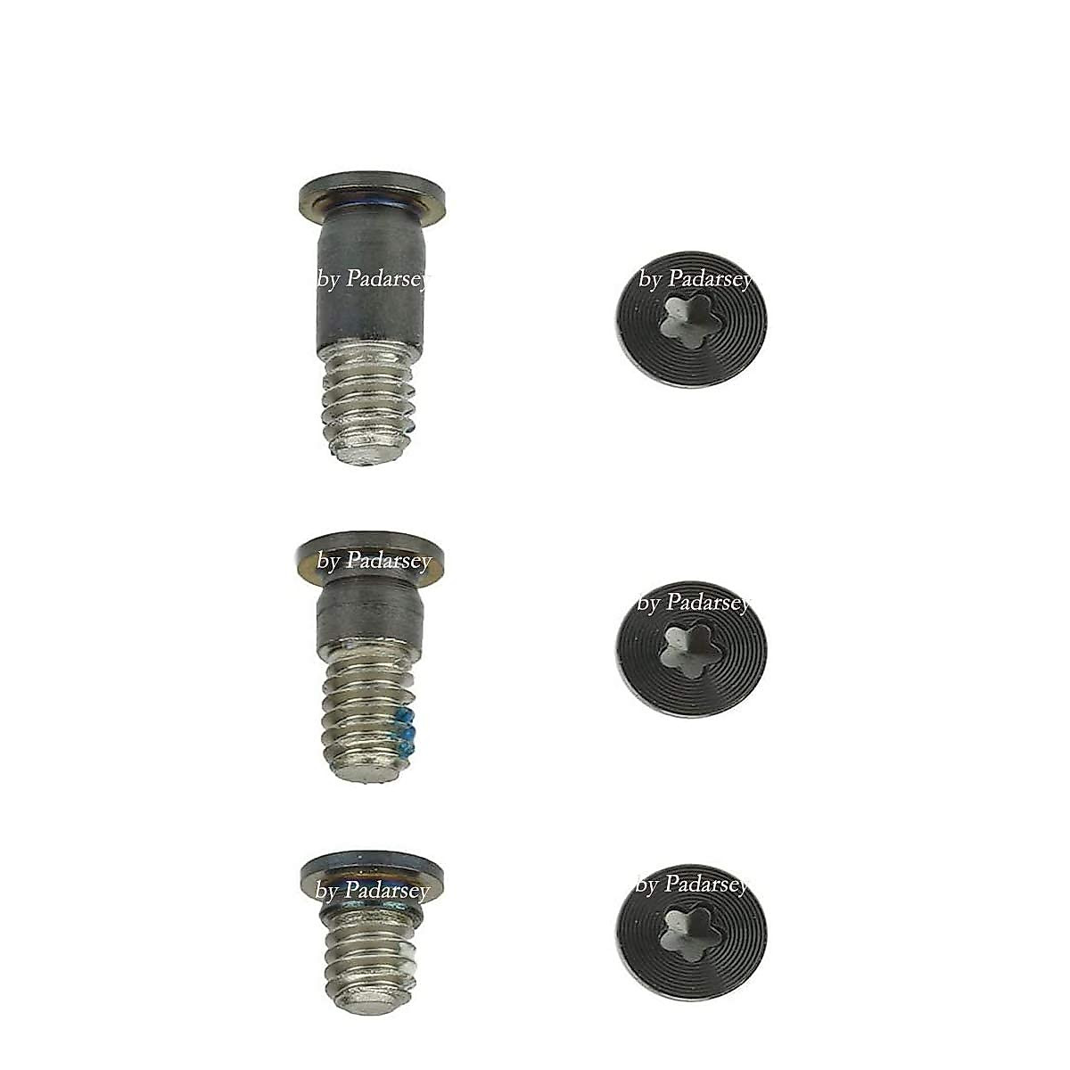 Padarsey Pentalobe Bottom Case Screws +4 Pack Rubber Case Feet+ Pentalobe Screwdriver Compatible for MacBook Pro Retina 13'' A1708 2016-2017, A2159 A2289 A2338 M1 EMC 3578 2020 (Grey)