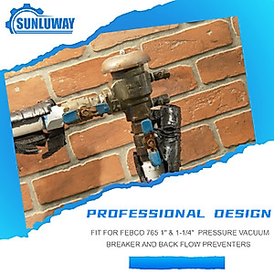 Sunluway 905-212 Bonnet Repair Kit & 905-052 Check Valve Assembly Repair Kit, Fit for Febco 765# 1" and 1-1/4" Pressure Vacuum Breaker and Back Flow Preventers (Comes with Grease)