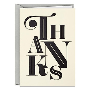 Hallmark Thank You Notes, Black and Ivory White (40 Blank Cards with Envelopes) for Weddings, Graduation, Bridal Shower, All Occasion