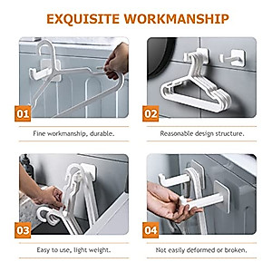 DOITOOL Laundry Organizer 2pcs Clothes Hanger Hooks Coat and Hat Hook Wall Hooks Single Wall Mount Hanger Closet Organizers for Clothes Hats Towel Purse Key Robes Bathroom Kitchen Hangers