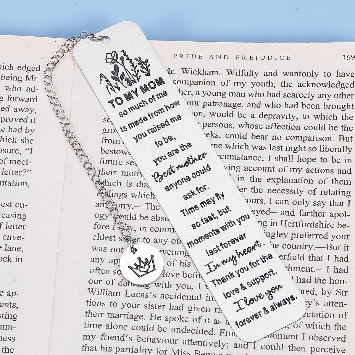 Mom Gift Bookmark for Women Mothers Day from Son Daughter Birthday Valentines Christmas Stocking Gifts for Mother Mommy Grandma from Teens Kids I Love You Mom Book Lovers Gift