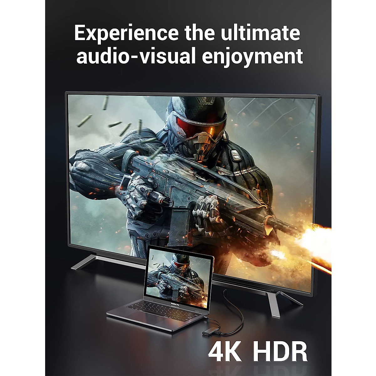 USB C HUB 4K 30Hz, VENTION USB C Multiport Adapter 5-in-1 with 4K HDMI, 100W Power Delivery, 3 USB 3.0 Data Port for MacBook Pro/Air M1 2020, iPad Pro 2021, iPad Mini 6, Surface Pro and More