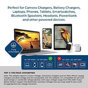 OREI South Africa, Botswana, Namibia Travel Plug Adapter with Dual USB - USA Input - Type M (U2U-10L), Will work with Cell Phones, Camera, Laptop, Tablets, iPad, iPhone