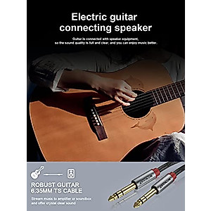 ANYPLUS Instrument Cable,【16.5ft/5m-1pack】 6.35mm Male to Male 1/4 inch to 1/4 inch Audio Cable, Fish Wire Braided TRS Cable, for Guitar Cable, Bass, Keyboard, Mixer, Amplifier, Equalizer, Speaker.