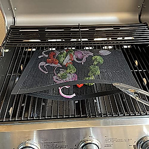 Bluedrop Non Stick Mesh Bag For Grill PTFE Toaster Oven Bags Barbecue Pockets Sheets Pack of 2