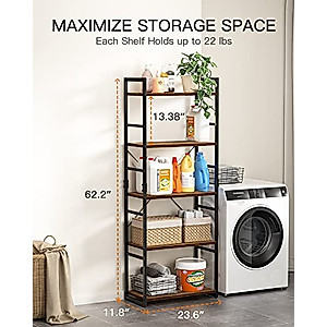 Pipishell Coat Rack and 5 Tier Bookshelf