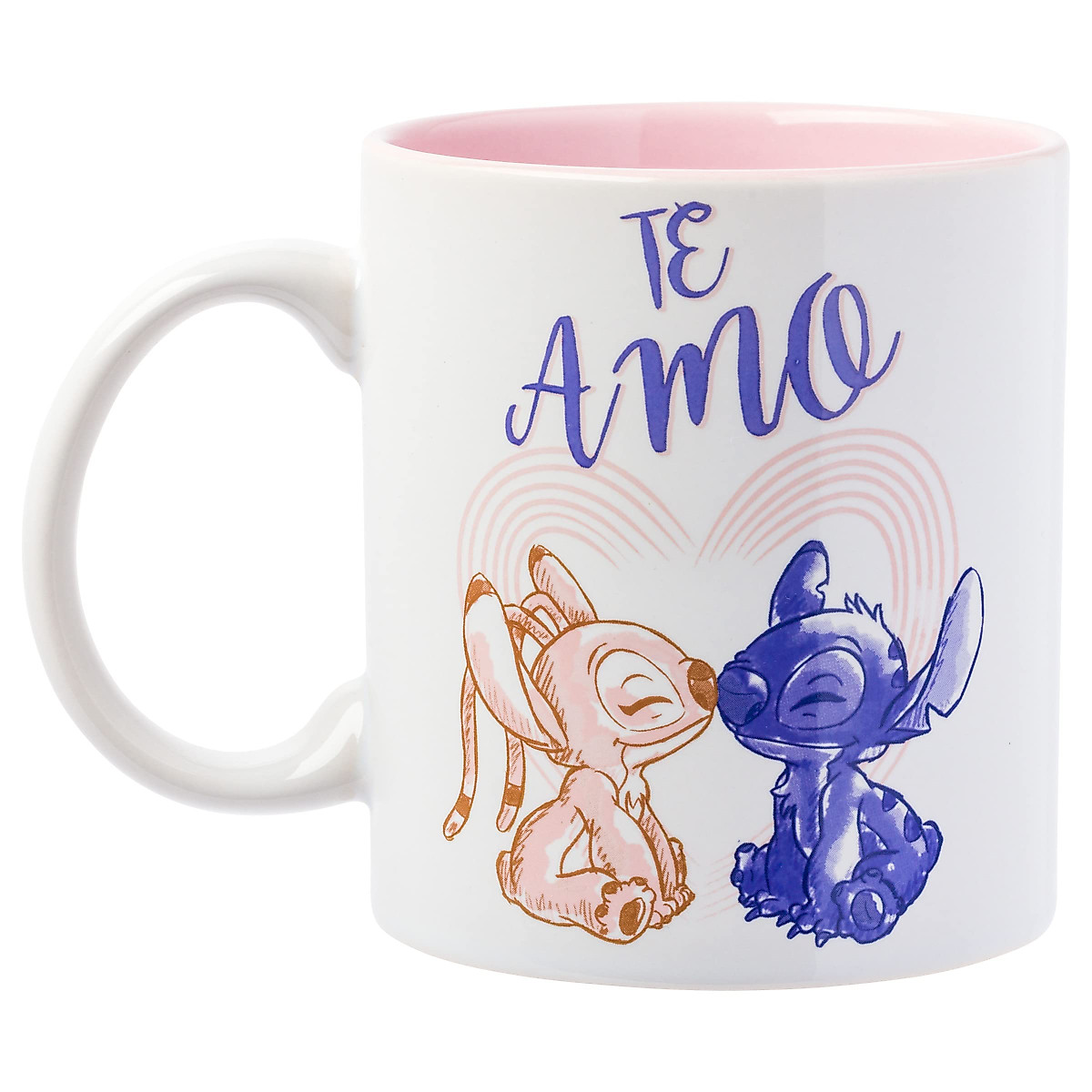 Silver Buffalo Lilo and Stitch Te Amo Ceramic Mug, 20 Ounces