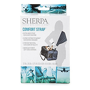 Sherpa Travel Pet Carrier Accessory, Comfort Strap, Black (56014)