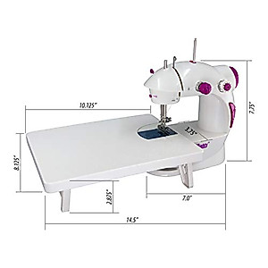 Sew Mighty Mini Sewing Machine for Kids, Beginners, Travel & More – Light, Portable, Battery Powered – Ideal for Traveling, Quick Repairs, Small Projects & Children – Dual-Speed, AC & DC Operation, Foot Pedal Controller & More