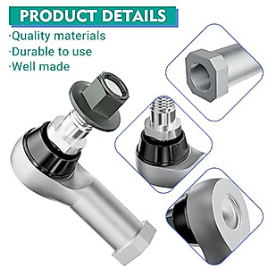 Drive-up Ball Joint Kit, Golf Cart Tie Rod Ends for Club Car Precedent 2004-Up and Club Car Tempo 2018-Up Gas and Electric, Replaces Right Hand Thread OEM 1022883-01 1020226-01