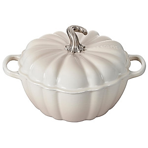 Le Creuset Enameled Cast Iron Figural Pumpkin Cocotte, 4 qt., Meringue