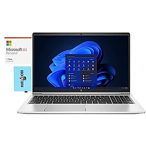 HP ProBook 450 G9 Home & Business 2-in-1 Laptop (Intel i7-1255U 10-Core, 32GB RAM, 512GB PCIe SSD, Intel Iris Xe, 15.6" 60Hz Win 10 Pro) with MS 365 Personal , Dockztorm Hub
