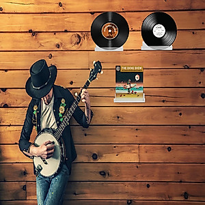 XIANG YXWO 6 Pack 4 Inch Clear Vinyl Record Shelf Wall Mount Vinyl Album Display for Record/Book/Figures/Photo/Makeup in Living Room, Bedroom, Home Office (6, 4inch)