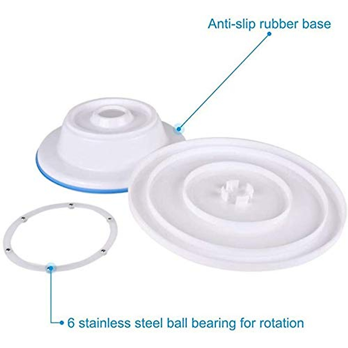 11 Inch Non-Stick Cake Turntable with 2 Icing Spatula and 3 Icing Smoother, Revolving Cake Stand for Decorating,Cake Decorating Supplies (11inch)