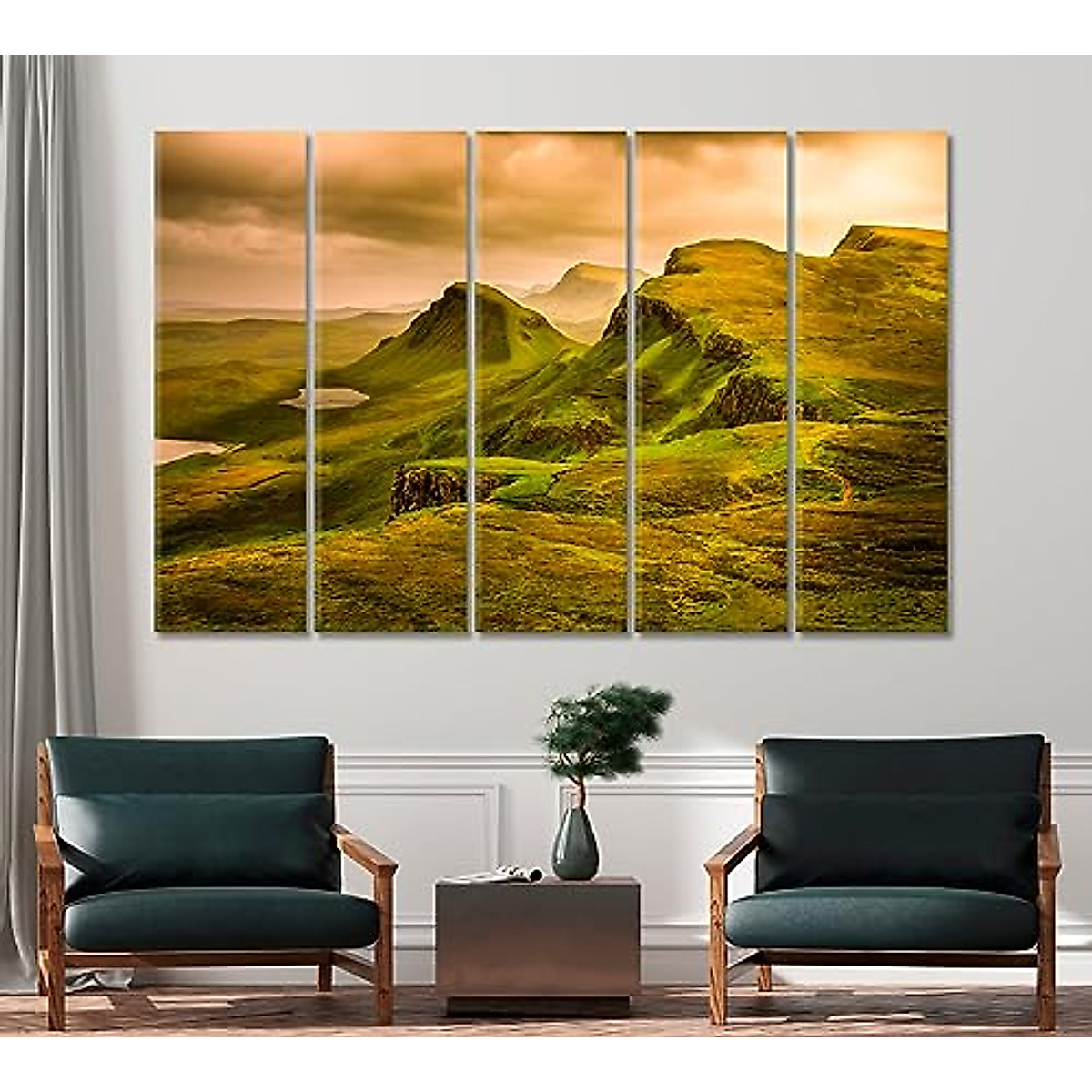 Mount Queering at Sunset UK Canvas Print 5 Panels / 36x24 inches