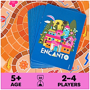 Disney Encanto, House of Charms Cute Easy Family Board Game with Magic Tokens Based on The Movie, for Kids Ages 5 and up