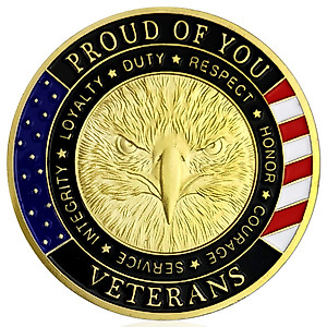 Military Veterans Challenge Coin Thank You for Your Service Appreciation Gift