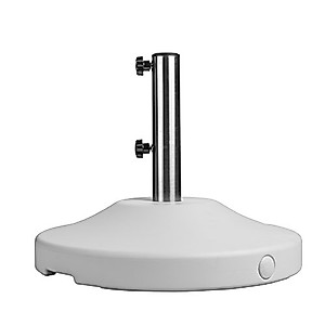 US Weight Fillable Free Standing Umbrella Base, Empty, White