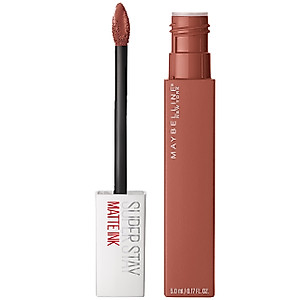 Maybelline Super Stay Matte Ink Liquid Lipstick Makeup, Long Lasting High Impact Color, Up to 16H Wear, Amazonian, Nude Brown, 1 Count