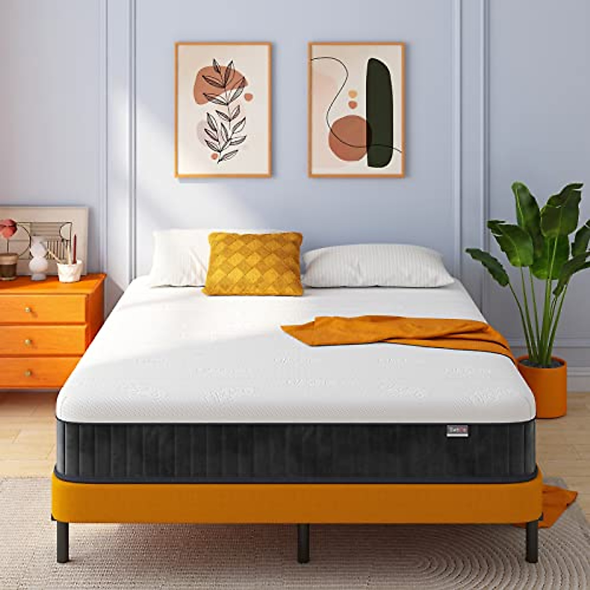 Swbvs Queen Mattresses in a Box, 10 Inch Memory Foam Mattress Quees Size with Hybrid Queen Bed Mattress Pressure Relief & Supportive Queen Size Mattresses
