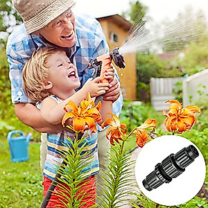 Milkary 5 Sets Garden Expandable Hose Repair Kit, Plastic Water Faucet Adapter Hose Female Male Connectors with 10 Pieces 3/4 Inch Rubber Gaskets, Garden Hose Fittings