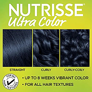 Garnier Hair Color Nutrisse Ultra Color Nourishing Creme, IN1 Dark Intense Indigo (Midnight Iris) Blue Permanent Hair Dye, 1 Count (Packaging May Vary)