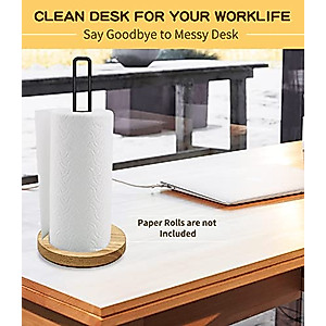 Paper Towel Holder Metal Organizer Roll Dispenser Tissue Roll Metal Stand Rack Kitchen Paper Hanger Countertop Dining Table for Bathroom Living Room Scrunchies for Bedroom Modern Stylish Sturdy Decor