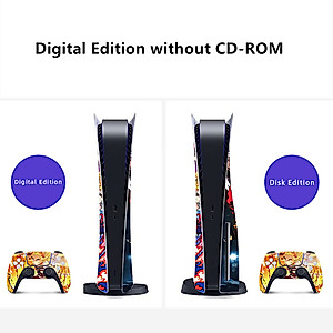 Stickers for Ps5 Controller Skin Disk Package, Suitable for Playstation 5 Shell Console and Controller, Durable, Scratch Resistant and Bubble Free B Style
