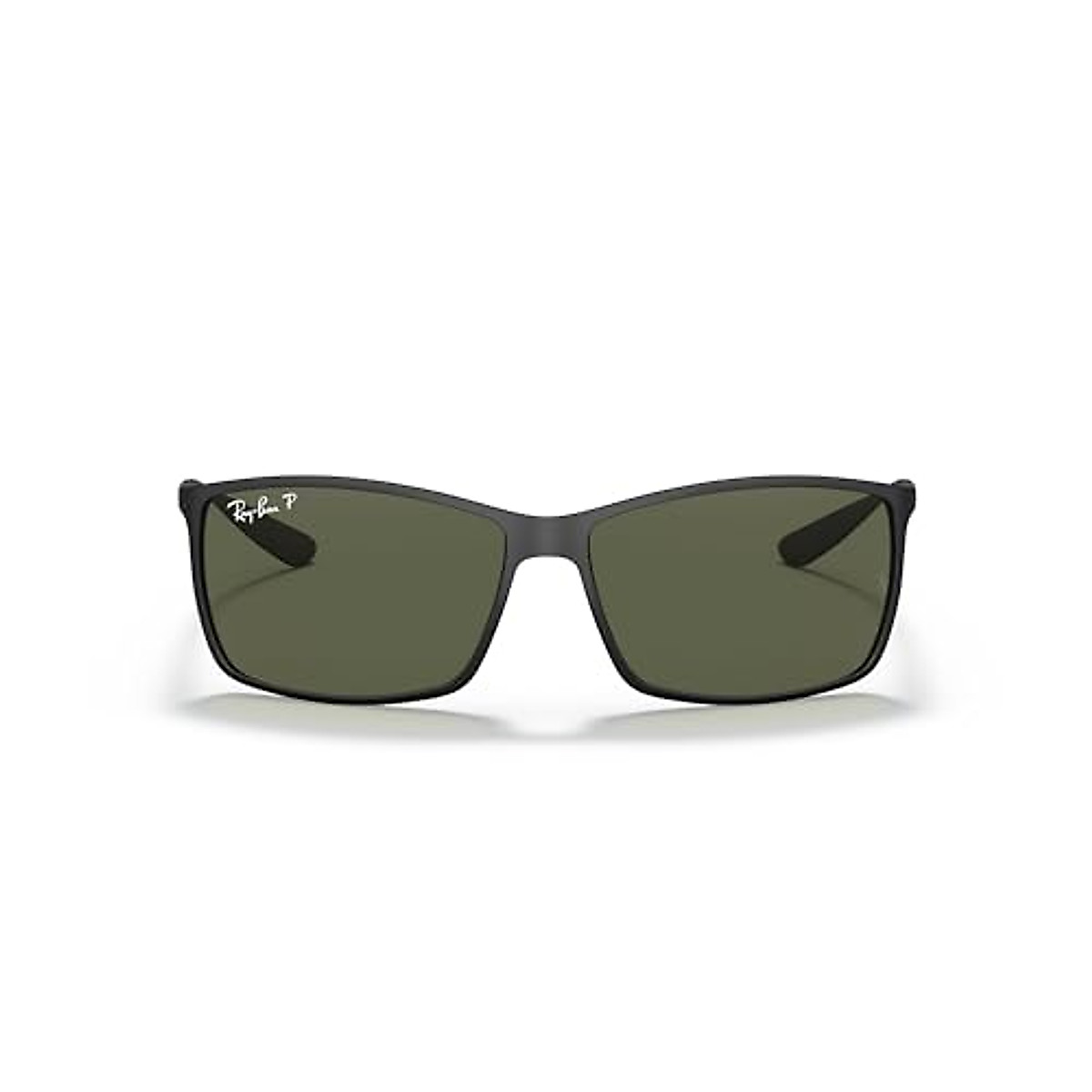 Ray-Ban Men's RB4179 Liteforce Square Sunglasses, Matte Black/Polarized Green, 62 mm + 1