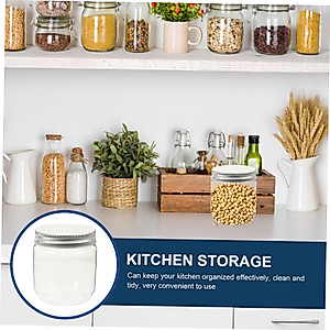 Hemoton 8 Pcs Kitchen Storage Jar Empty Condiment Containers Transparent Cereals Jar Empty Cylinder Jar Candy Canister Kitchen Pantry Jars Kitchen Nuts Storage Dry Nuts Sealing Jars