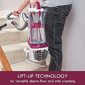 Kenmore DU5092 bagless upright vacuum carpet cleaner 2-motor power suction with hair eliminator brushroll, pet handi-mate, 2L, Wine W/Lift-up Design