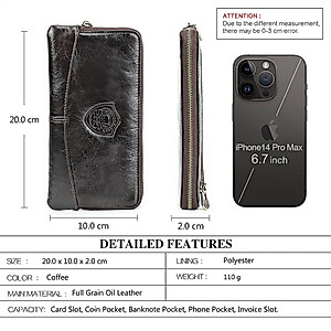 Contacts Skull Wallet for Women Leather Clutch Wallets Card Holder Phone Case RFID Wallet Zipper Gothic Purse