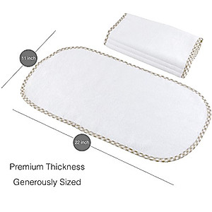 Channing & Yates - Premium Boutique Organic Burp Cloths (4-Pack) Large Face Washcloths - Baby Burp Cloths for Eczema - Thick 22 x 11in - Boutique Baby Must Haves (Beige)