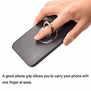 uxcell Transparent Phone Ring Holder, Clear Finger Grip Stand for Phone, Case, Tablet (Heart Shape)