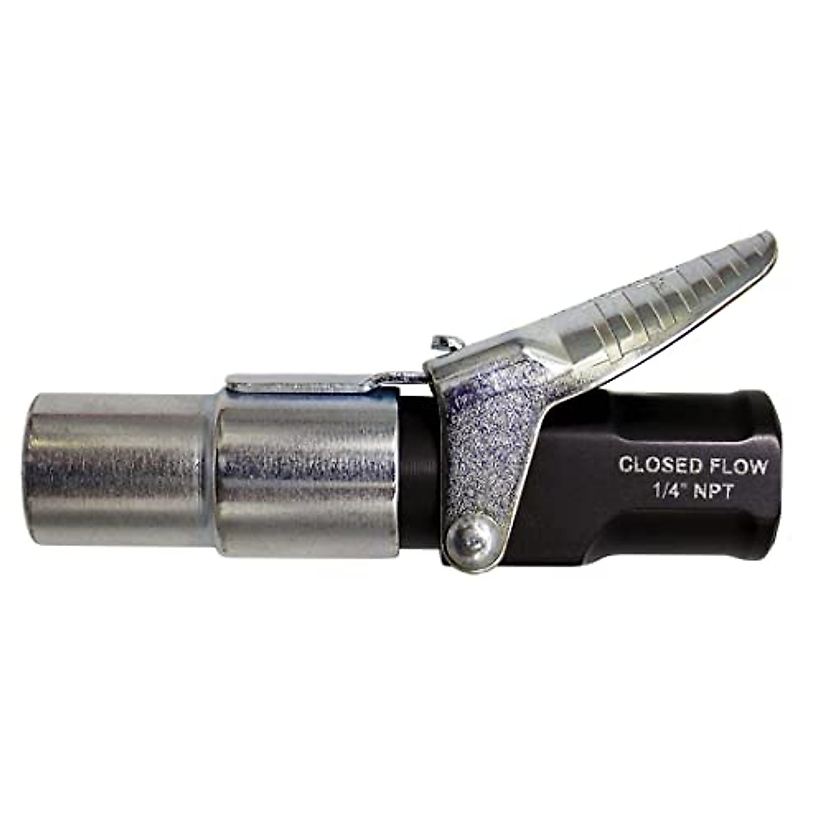 LockNFlate® Locking Air Chuck - Six Steel Jaws Lock onto Any tire Valve - Won't Leak or pop Off - Rated to 150 PSI - Closed Flow