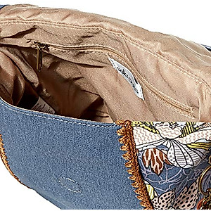 Sakroots Foldover Crossbody Bag in Cotton Canvas, Shadow Flower Power