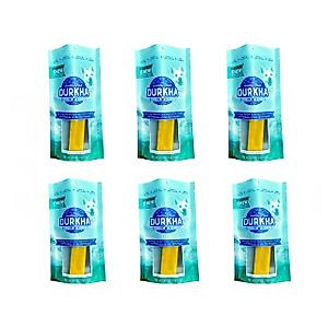 Durkha Himalayan Cheese Chews for Dogs | Natural Long Lasting Dog Chew Made from Yak or and Cow Milk | Great for Aggressive Chewers | Does Not Stain Carpets or Furniture. (6 Pack)