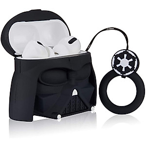 Airpod Pro Case,Darth Vader Anime Silicone Air pods 3 Cover.Cute Cartoon Cool Stylish Character Air pods 3 Charging Cover Accessories Shockproof Kits CHENBAO (Black)