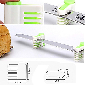 Hofumix Cake Cutter Slicer Leveler Cake Layer Cutter Adjustable Baking Kits 2-Wire Layer DIY Cake Knives Fixator Tools Bread Slice Cut Guide Stratification Auxiliary Kitchen Accessoires 3 Pack