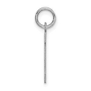 Solid 925 Sterling Silver Medium Block Initial Letter M Alphabet Charm Pendant 19mm