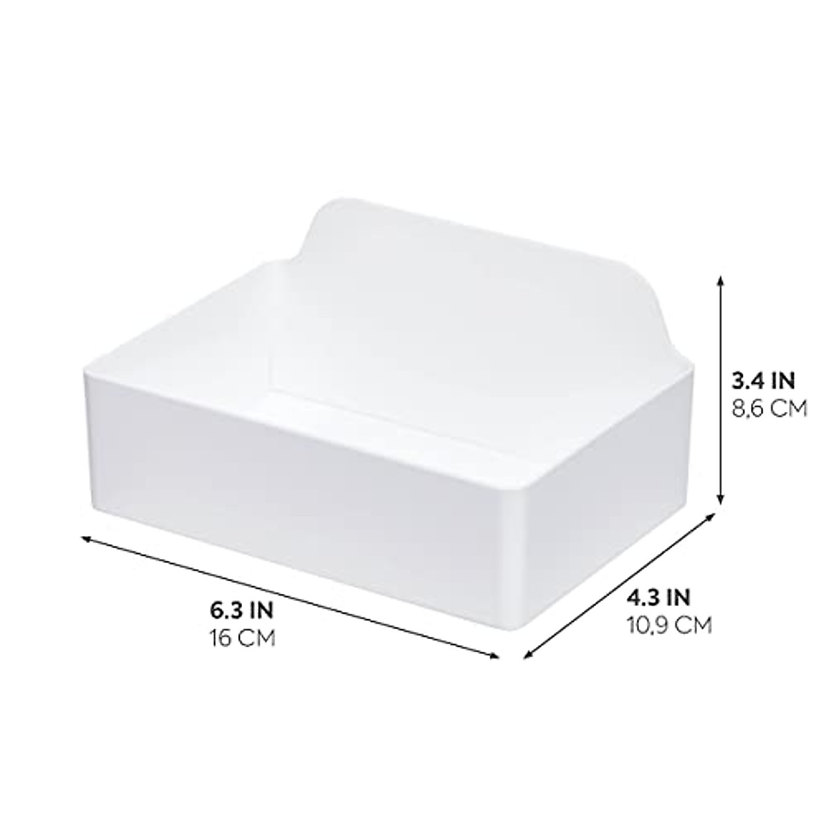 iDesign The Sarah Tanno Collection In-Drawer Cosmetic Organizer Bin, White