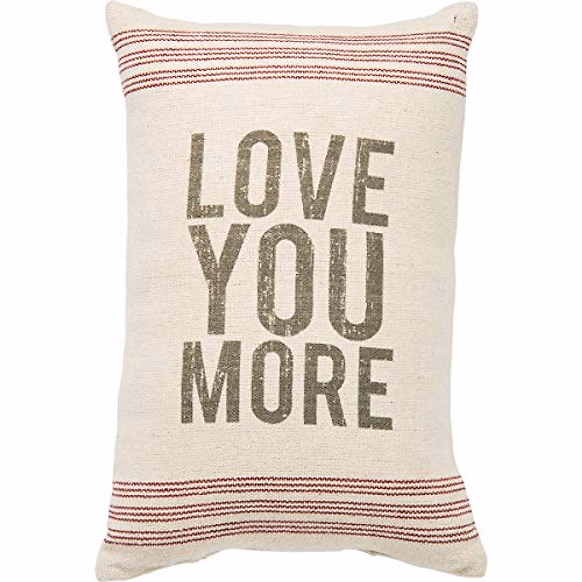 Primitives by Kathy 18293 Striped Pillow, 10" x 15.5", Love You More
