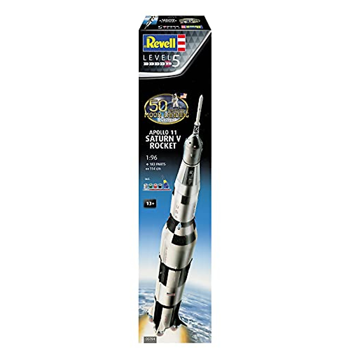 Revell 03704 Apollo 11 Saturn V Rocket Model Kit, White