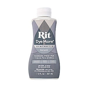 Synthetic Rit Dye More Liquid Fabric Dye – Wide Selection of Colors – 7 Ounces - Frost Gray