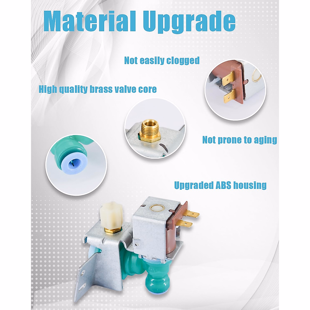 W10238100 WPW10238100 & W10341320 WPW10341320 Refrigerator Water Inlet Valve Combination Water Inlet Valve Compatible with Whirlpool/Kenmore/Kitchen-Aid Refrigerator