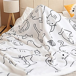 Sviuse Cat Blanket Animals Pet Pattern Throw Blanket Cat Lover Gifts Flannel Soft Warm Cozy Fuzzy 50"x60" Throw for Kids and Adults (50" X 60", Cat 2)