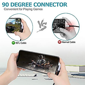 Peskaul Type C to Type C Cable 10ft 90 Degree 20V 5A 100W PD Fast Charge USB C to USB C Cable 100W Compatible with Samsung Galaxy Note 10 S9 S8, MacBook Air, iPad Pro 2018, Nintendo Switch